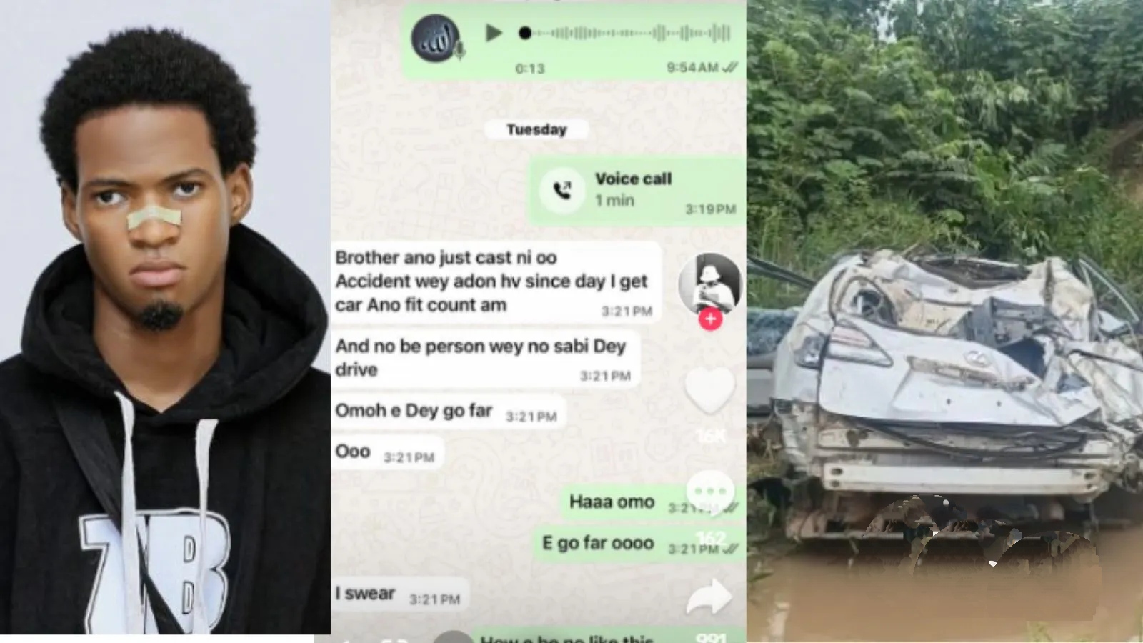 Sanku's Old Chat Lamenting Frequent Car Accidents Goes Viral After His ...